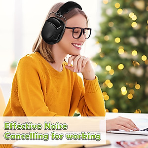 Yunsailing 6 Pcs Ear Protection Noise Reduction Headphones Nrr 28db Safety Hearing Ear Muffs Shooting Gun Range Mowing(Black)
