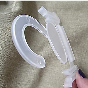 NAHANCO JLP156100 Plastic Sandal/Flip-Flops Display Hangers, 3 7/8" - Natural (Pack of 100)