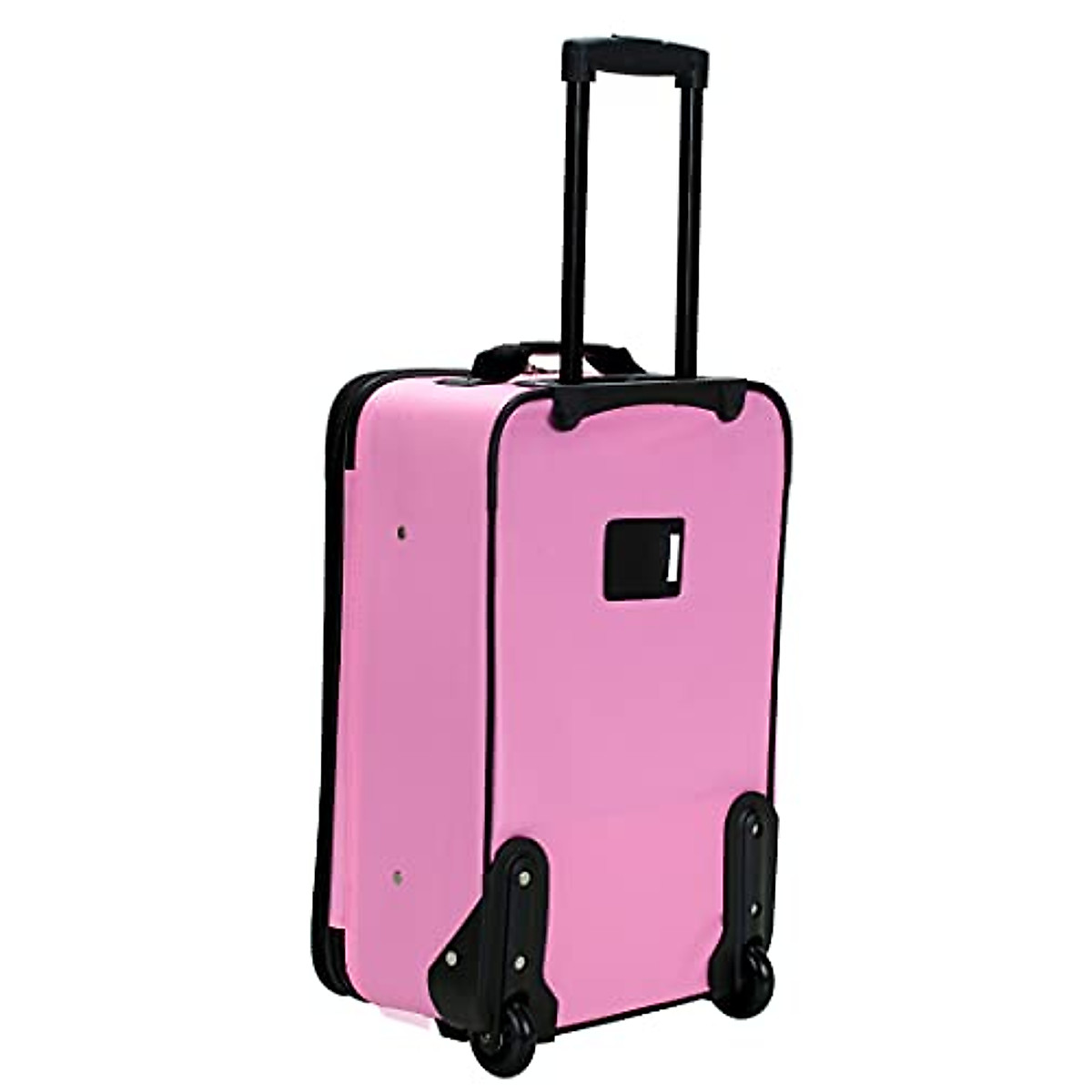 Rockland Journey Softside Upright Luggage Set, Expandable, Pink, 4-Piece (14/19/24/28)