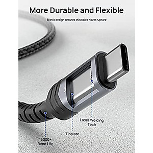 JSAUX USB4 Cable Supports 40Gbps Data Transfer/ 100W Charging/ 8K @30Hz, USB C to USB C Cable Compatible with MacBook Pro, Hub, USB-C Docking Station, and More