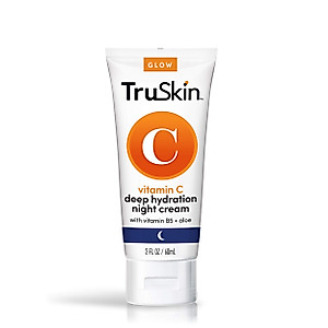 TruSkin Vitamin C Night Cream – Collagen Supporting Blend with Cocoa Butter, Vitamin B5, Botanical Essential Oils – Brightening and Firming Skin, Face & Neck, 2 Fl Oz