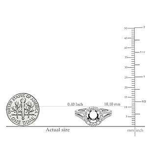 Dazzlingrock Collection 0.45 Carat (ctw) Round White Diamond Split Shank Semi Mount Engagement Ring for Her in 14K White Gold Size 5.5