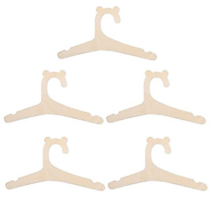 Littryee Toddler Hangers, Wooden Baby Hangers, Baby Clothes Hangers Creative Bear Cardboard Hangers, Ultra Slim Children Wooden Hangers for Baby Clothes