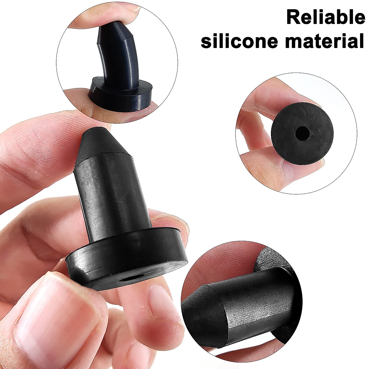 VAIIEYO 6 Pack Kayak Drain Plug Push - Rubber Scupper Plugs Drain Holes Stopper Bung for Most Fishing Boats, Pedal Boats, Kayak