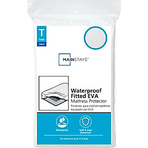 Waterproof Fitted Vinyl Twin Mattress Protector - 39 x 75 x 12