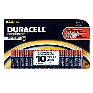 Duracell Coppertop AAA Alkaline Batteries, 16 Ct