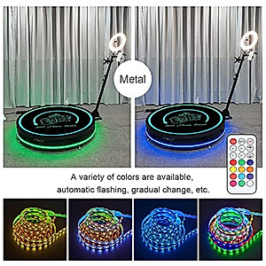 Diandian 360 Photo Booth Machine 80cm with Software for Parties with Ring Light,Flight Case,Free Logo Customization, APP Remote Control Automatic Slow Motion 360 Spin Camera Video Booth