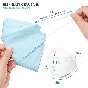 LOGAO 60 individually packaged adult disposable KF94 black + white masks.