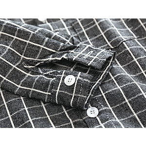 Kimocat Baby Boy Casual Suit 2pcs Cotton Long Sleeve Plaid Button-Down Shirt Pant with Suspenders Outfits Clothes Set (Gray, 2-3T)