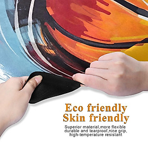 GOODOLD Basketball Yoga Mat, 71 x 26 Inch Non-slip Yoga Mats Folding Travel Exercise Mat Indoor Outdoor Gym Pilates with Storage Bag for Women Men