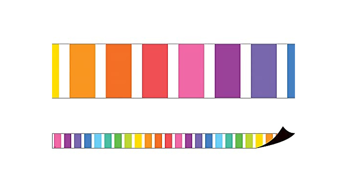 Colorful Stripes Magnetic Border by Teacher Created Resources