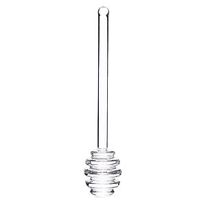 1pc 6inch Reusable Glass Honeycomb Stick Honey Dippers Sticks Honey Stirrer Wand Honey Jar Dispense Drizzle Spoon for Maple Syrup, Molasses,Melted Chocolate Wedding Party Favors