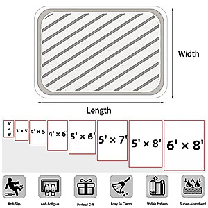 Many Coffee Beans Decorative Area Rug, Cup of Coffee Retro Home Rug, Bedroom Rug with Non-Slip Backing Washable for Bedroom Living Room Dining Room Office (5ft×6ft)