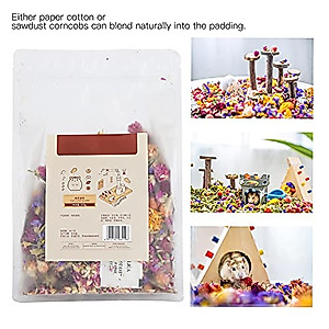 GLOGLOW Small Pet Bedding, Dried Flowers Padding for Squirrels Guinea Pigs Rabbits Chinchillas Hamsters Gerbils(100g) Treats