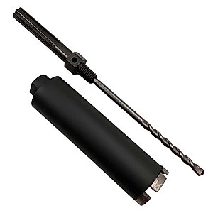 2-1/2" Dry/Wet Multipurpose Core Bit for Masonry, Concrete and Natural Stone, 6" Drilling Depth, SDS Max Pilot Bit with 5/8"-11 Arbor