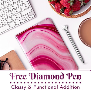 9 Pocket Server Book w/Diamond Pen, Waitress Book w/Money Pocket and Zipper, Waitress Book, Server Books for Waitress, Server Books, Waitress Book Organizer, Server Book Cute, Servers Book