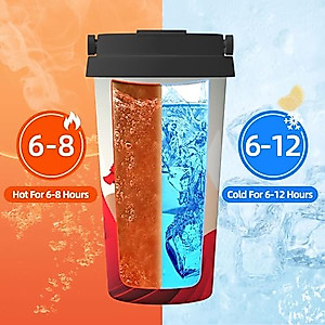WANGZHAO Red Bird Design Print Double Wall Stainless Steel Vacuum Insulated Tumbler Cup Home Thermal Cup