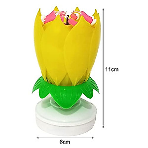 curfair Lotus Candle LED Festive Electric Lotus Candles Visual Effect Solid Paraffin Unique Creative Multicolor 1 Pcs