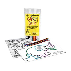 WIKKI STIX Animal Activity Pak - Features 12 Zoo Animals with Hands-on Activity and Fun Fact on Each, Made in The USA! Multiple Colors !