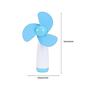 Homoyoyo Portable Fan 2pcs Adjustable Held Fans, Design- Quality & Foam Blue, Hand Use Lovely Summer Not Operated: Fan,portable Fan, Powered, Cooling Men and Stylish Fan Portable Indoor Fans Desk Fan