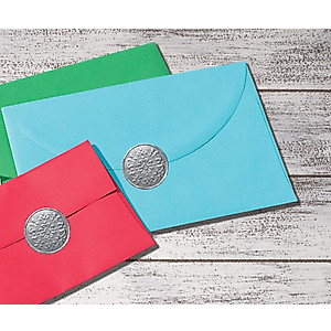 PaperDirect Silver Castillo Filigree Embossed Foil Certificate Seals, 32 Count