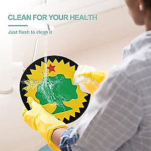 Flag of The Oromo Printed Round Cutting Board Glass Chopping Blocks Mats Food Tray for Home Kitchen Decoration