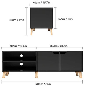 GVVDLW TV Media Console, TV Stand, TV Unit, Small Entertainment Center and Display Cabinet for Living Room