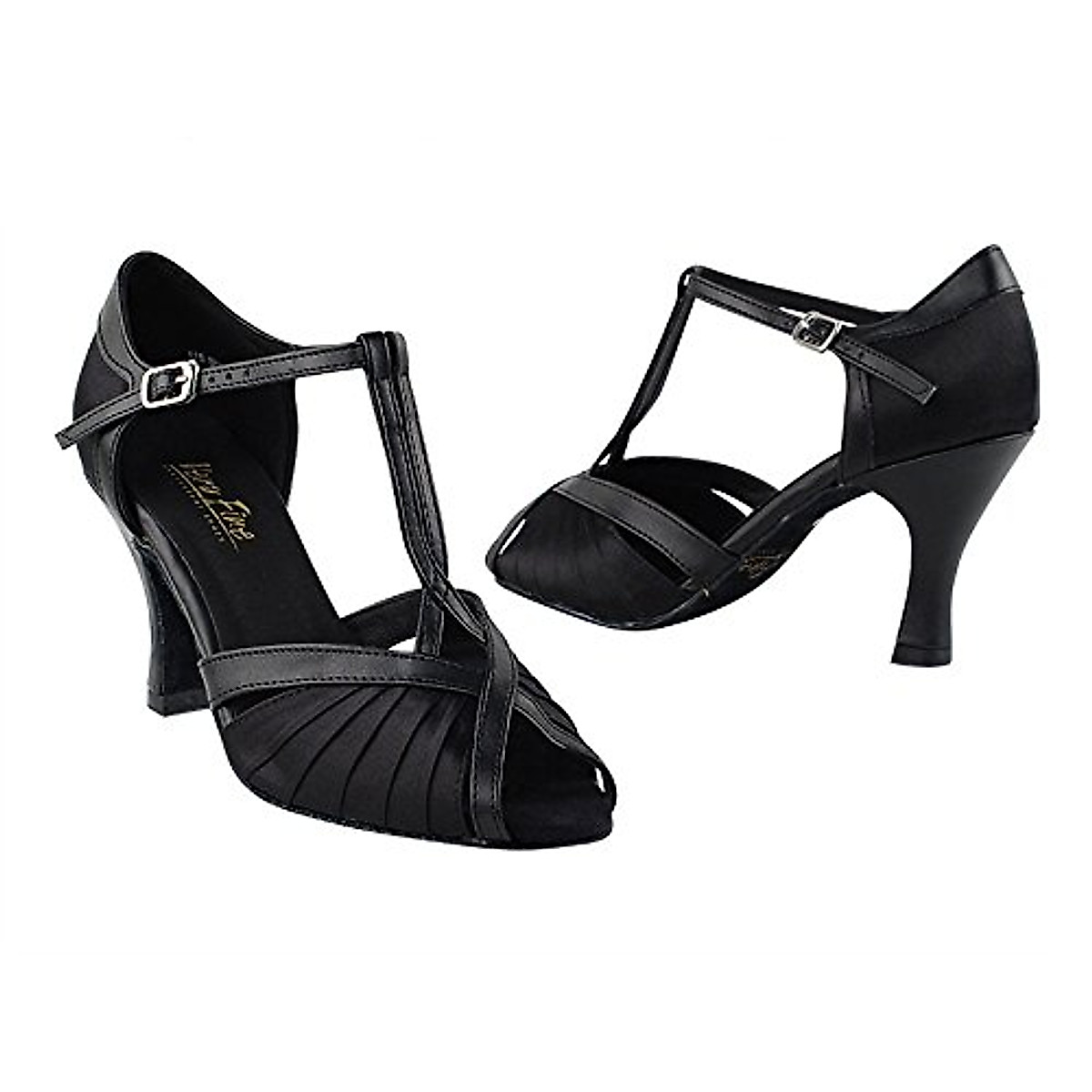 Very Fine Gabriella (2020) Womens Dance Shoes Ballroom Latin Salsa Tango Waltz Rhythm Swing Black Satin 2.5" Heel US 6.5 M