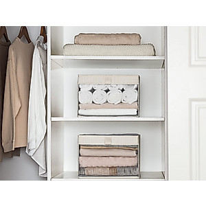 StorageWorks Storage Baskets for Shelves and Closet Storage Bins with Clear Window