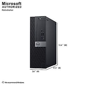 Dell OptiPlex 5070 SFF High Performance Desktop Computer, Intel Six Core i5-9500 up to 4.4GHz, 16G DDR4, 256G SSD, WiFi, BT, 4K Support, DP, HDMI, Win 10 Pro 64 English/Spanish/French(Renewed)