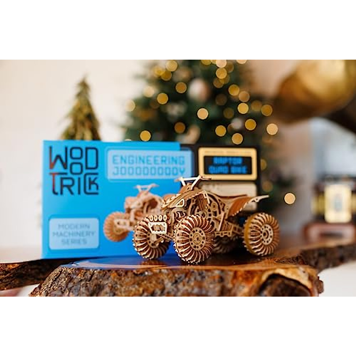 Wood Trick Quad Bike 3D Wooden Puzzles for Adults and Kids to Build - Rides up to 30 ft - Wooden Model Car Kits to Build for Adults - Model Kits for Adults - Challenging Project Hobby Kits