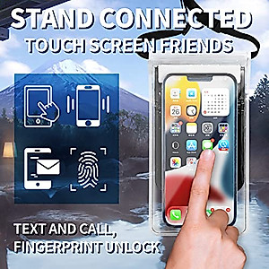 Oreunik Waterproof Phone Pouch [2-Pack], Waterproof Case Dry Bag for iPhone 14/13 Pro MAX Samsung Galaxy S22/S20 Ultra s11/s10 Up to 8 Inches, Screen Touch Sensitivity, 2 Layer Design Pocket (Black)