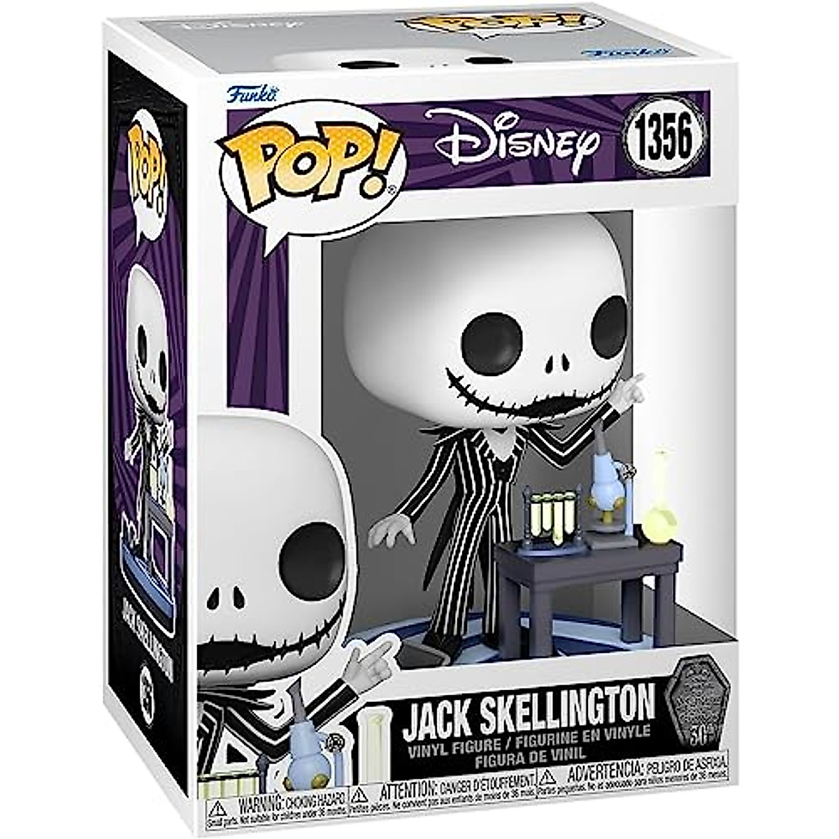 POP Disney: The Nightmare Before Christmas 30th Anniversary - Jack Skellington Lab Funko Vinyl Figure (Bundled with Compatible Box Protector Case) Multicolored 3.75 inches