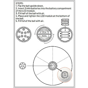 Pool Toy 16" LED Glow Beach Ball Toy with 16 Color Changing Lights, Glow in Dark Pool Games Toys for Teens Adults, Great for Summer Parties, Pool/Beach Parties, Raves, or Blacklight/Glow Parties