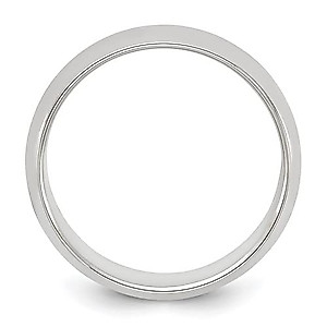 Solid 925 Sterling Silver 6mm Plain Classic Dome Wedding Band For Men Ring Size 11 - Jewelry Gifts For Men Husband Dad