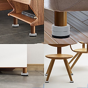 4er Set MöBelfuss, Sofabeine Runde Pp Kunststoff, Runde Stuhl, Sofa FüßE, FüR Bett Stuhl Couch Sofa Tisch, Schrankfuß, ErhöHen TischhöHe MöBelfüßE, Schwarz (1.37in/3.5cm)