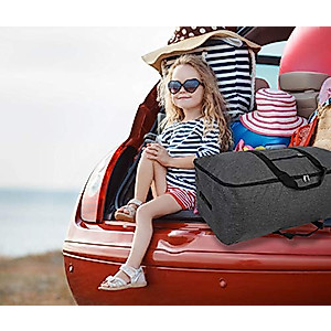 ITAVL 70L Large capacity Storage Bag ,Sturdy 500D heather material super strong ,Ideal for bedding ,Pillows,Duvets,Clothes or moving home use . (Dark Grey-24")