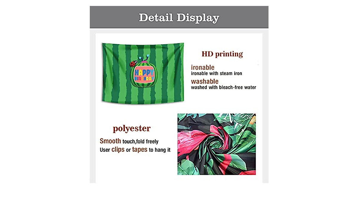 Cute Watermelon Backdrop for Kids' Birthdays and Parties