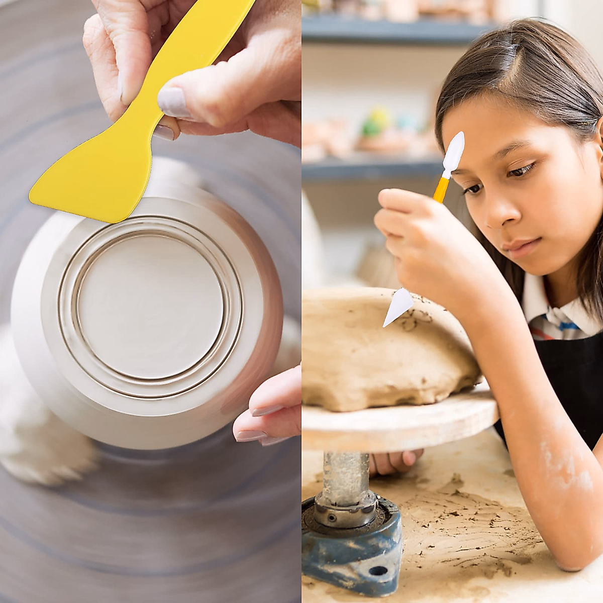 38Pcs Polymer Clay Tools for Kids, Pottery Clay Sculpting Tools Plastic Pottery Carving Tools Clay Modelling Tools Sculpture, Modelling Clay, Polymer, Ceramic, Embossing for Adults, Beginners