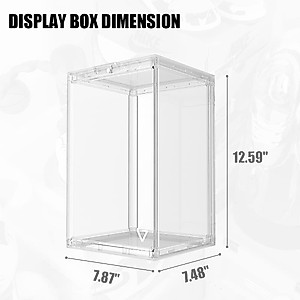 GOTO White Display Storage Case only Front Clear, Assemble Display Box, Dustproof Protection Show Case for Action Figures, Garage Kits, Legos, Collectibles, Bearbrick Toys (1 X 400%, 12L)