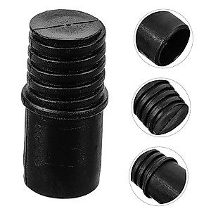 HOMOCONO Handle Tips for Poles Adapter Brooms Broom Handle Threaded Tip Threaded Tip Replacement Push Broom Handle Household Cleaning Tools Tips for Handle Connector Plastic Black