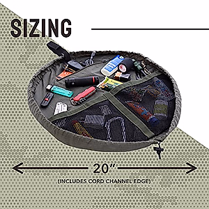 Lay-n-Go Defender Tactical Gear Accessory, Tool & Utility Storage Bag With Pockets for Travel, Military, First Responder, Survival and Outdoors, with a Durable Patented Design, 20 inch, Green