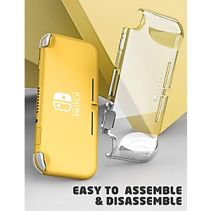 Mumba Case for Nintendo Switch Lite 2019, [Thunderbolt Series] Protective Clear Cover with TPU Grip (Clear)