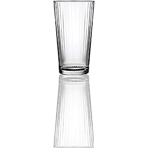 Circleware Hill Street Huge Set of 16 Drinking Glasses and Whiskey Cups, 8-15.7 oz & 8-12.5 oz, Glassware for Water, Beer, Juice, Ice Tea, Bar Beverage, 16pc, Spectrum