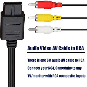 AV Audio / Video Cable Compatible with Nintendo Gamecube