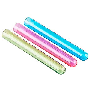 BWS 5 5/8" Assorted Neon Colors Blue Green Pink Plastic Test Tube Party Shot Glass Shooter Drink Dessert Appetizer Catering Disposable Cups, Case of 1000