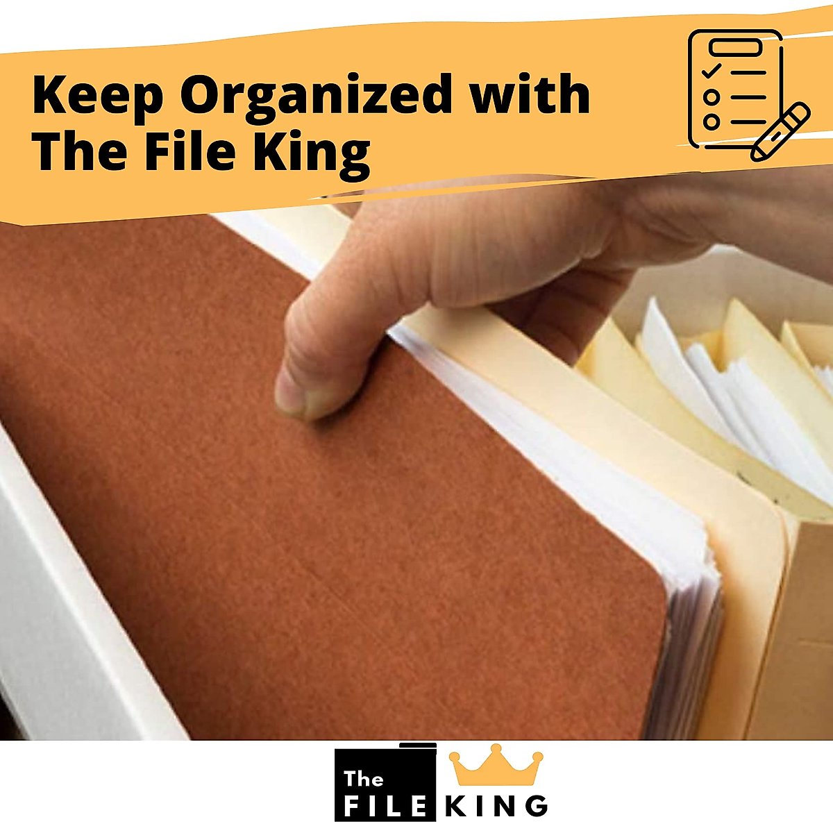 The File King Expanding Accordion File Folder - Legal Size | Box of 10 Redropes | 3.5” Expansion | Store and Organize Papers | Keep Records in One Place | Save Time Searching