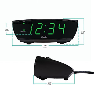 La Crosse Technology Equity 75902 Green LED 0.9 Inch Digital Alarm Clock