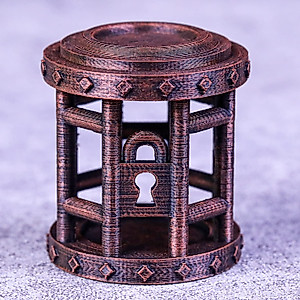 Dice Jail D&D, DND Dice Jail, Time Out cage, Punish Your Bad Dice in Our Cage of Shame, Accessories Gift for Dungeons and Dragons (Red Copper)
