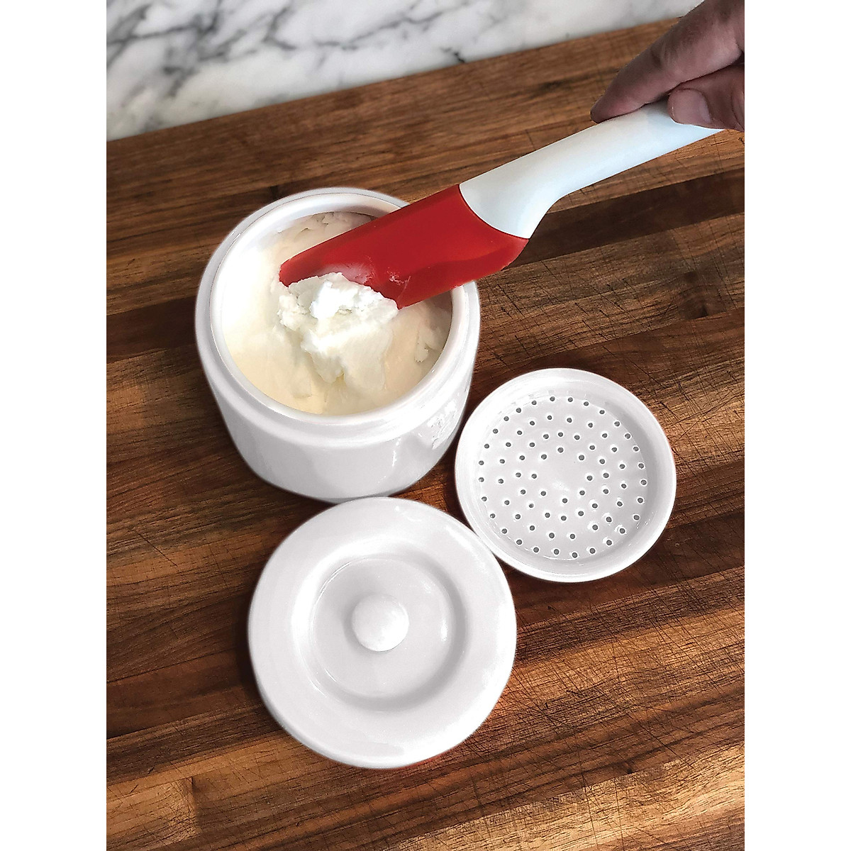 Fox Run 6238 Porcelain Grease Container, White